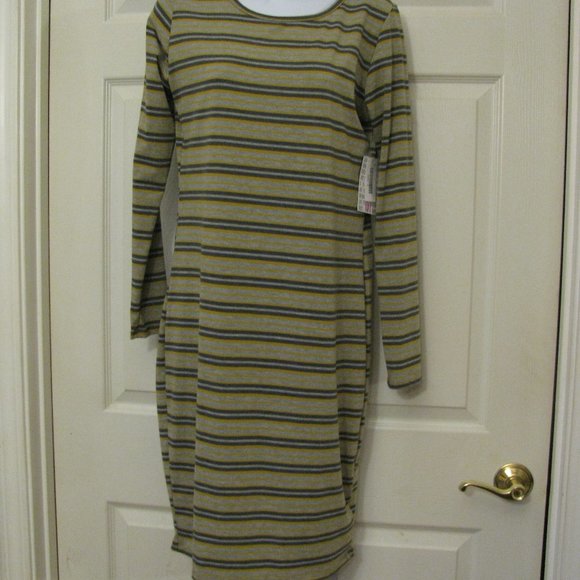 LuLaRoe | Dresses | 25 Lularoe Debbie Dress Medium Nwt Ret 45 Gray ...